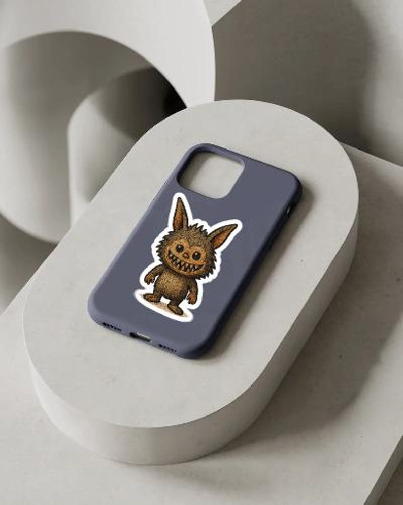 Labubu Design PNG Mosaic Monster Sticker | Ancient Roman Tile Art Style ...