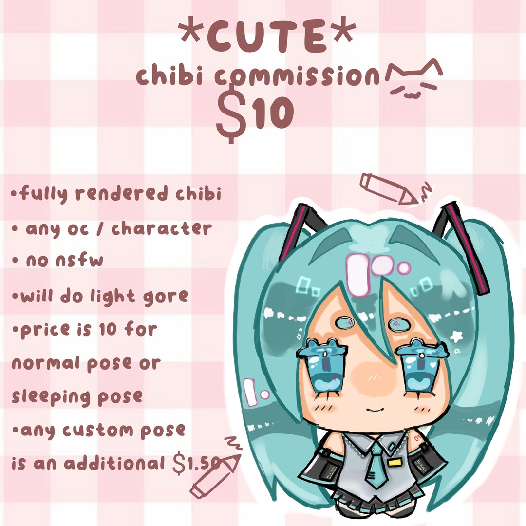 CHEAP Chibi Art Commission - Etsy