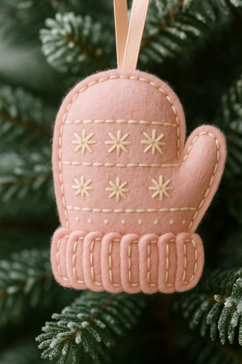 DIY Felt Mitten Ornament Pattern – Beginner Friendly PDF Template ...