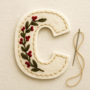Letter C Felt Ornament - Etsy