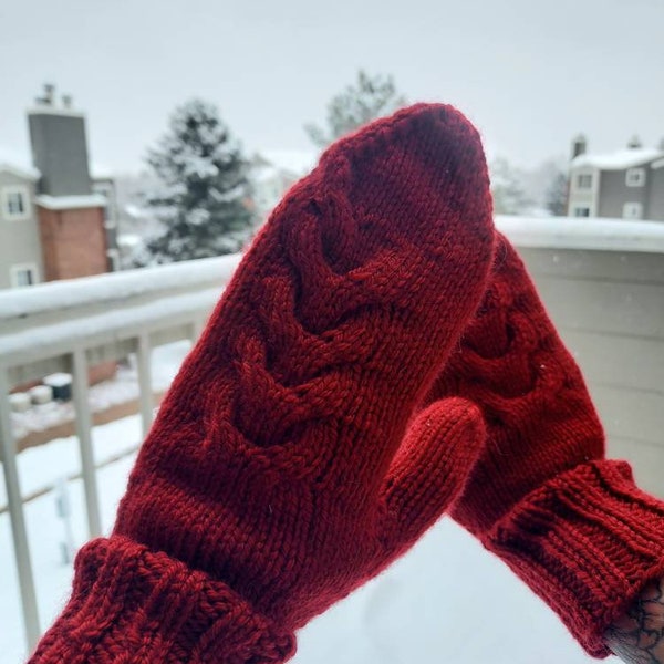 Red Mittens - Etsy