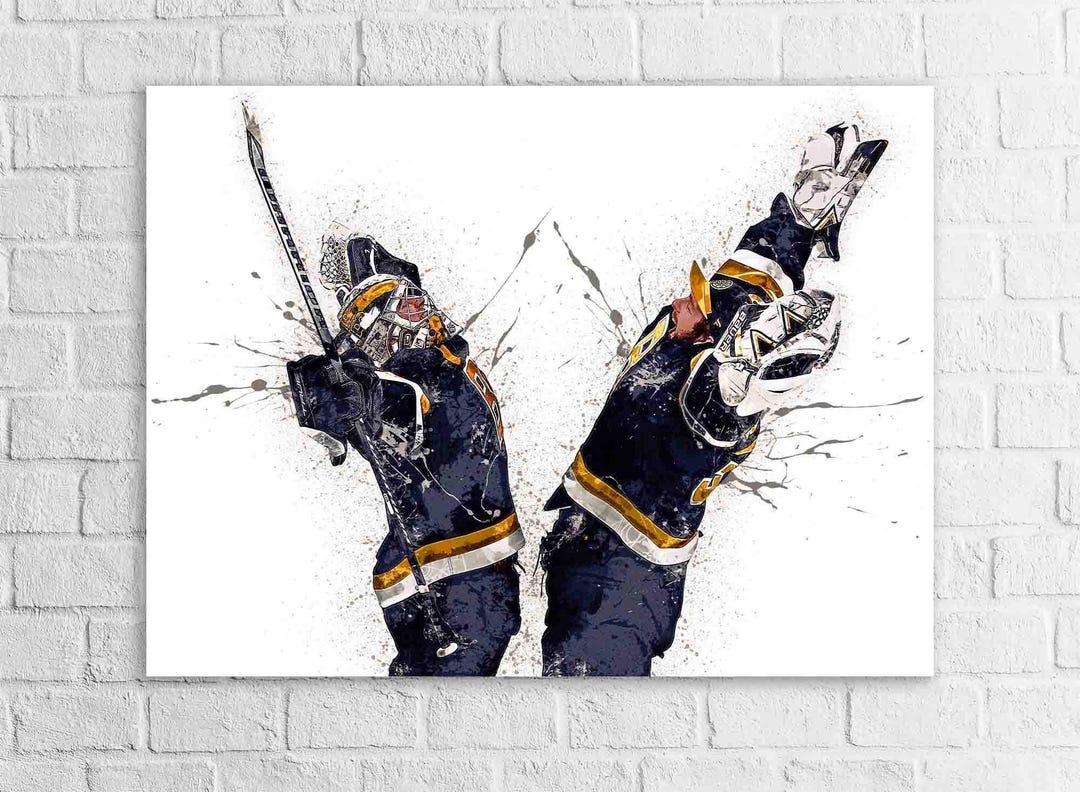 Jeremy Swayman, Linus Ullmark, Celebration, Boston Bruins, Gallery ...