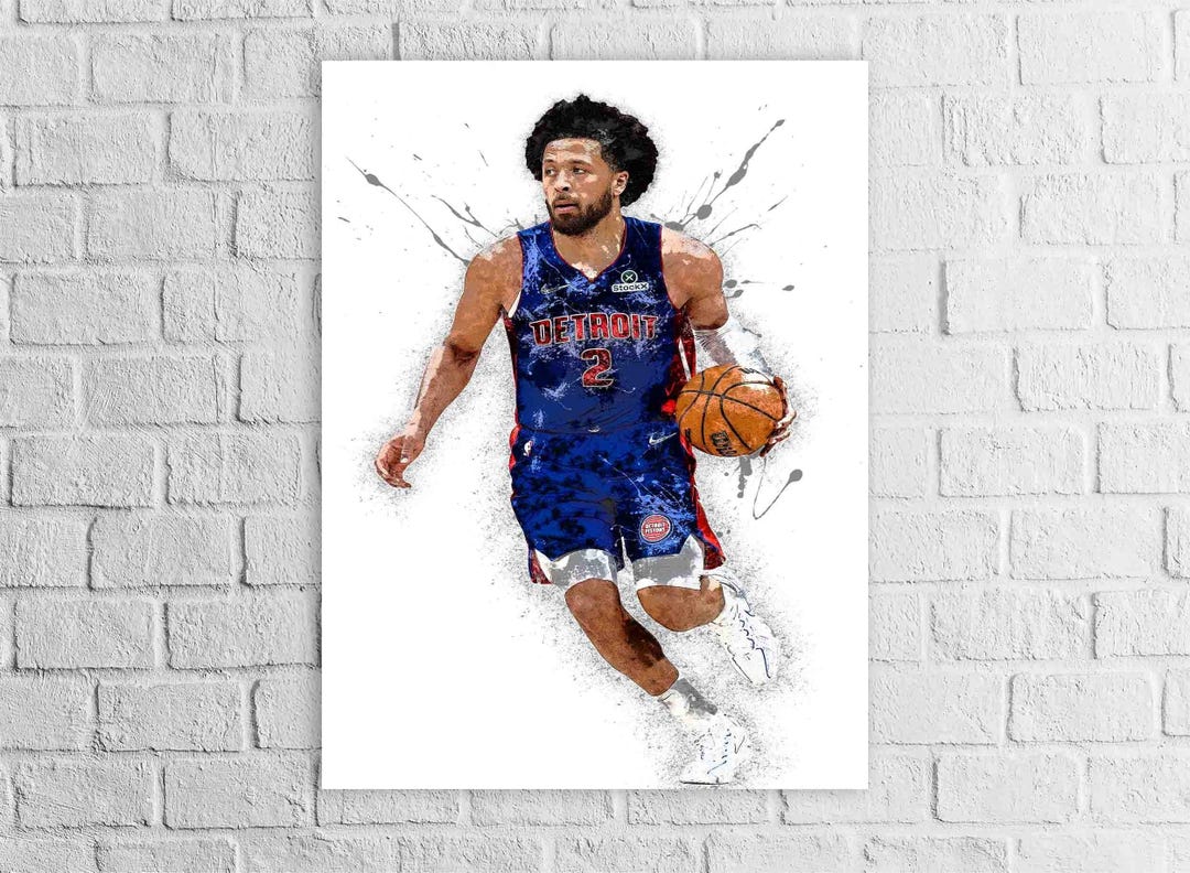 Cade Cunningham Poster, Detroit Pistons, Gallery Canvas Wrap or Museum ...