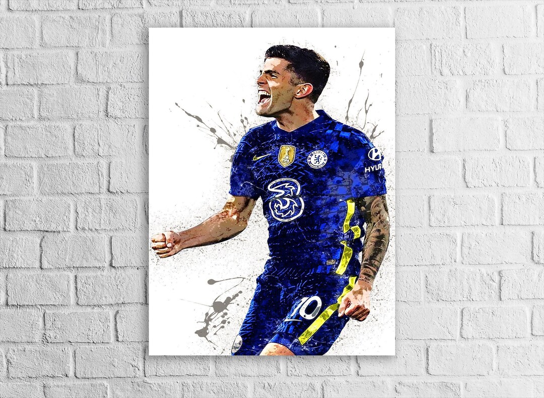 Christian Pulisic Soccer Art Print, Gallery Canvas, Man Cave Decor - Etsy