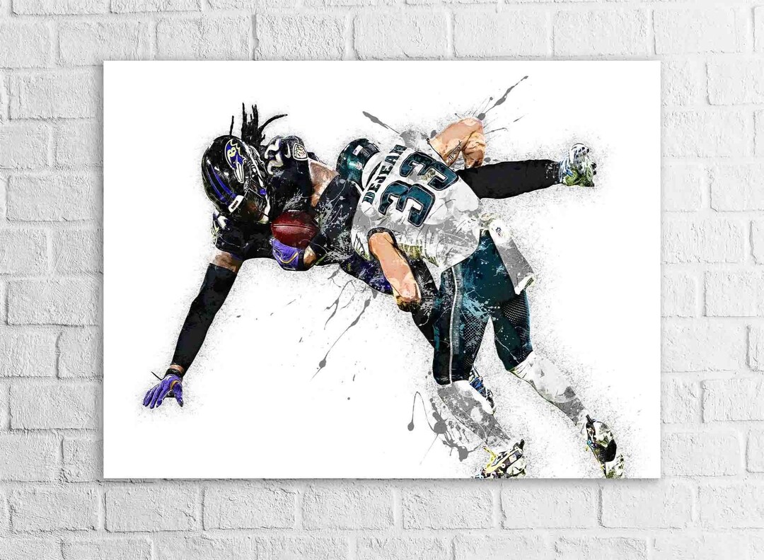 Cooper Dejean, Iconic Tackle Derrick Henry, Philadelphia Eagles, Canvas ...