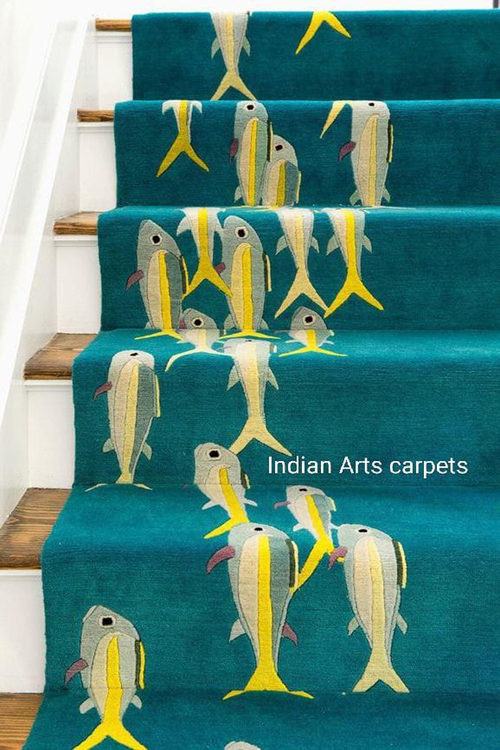 Luxury Premium Piranha Fish Rugs Hand Tufted 7x10 100% Wool Rug Living ...