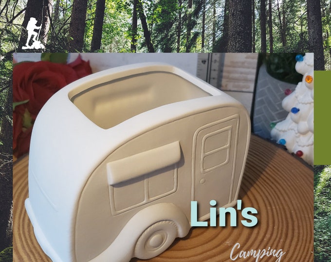 Ceramic Bisque Retro Vintage Camper Planter Bisque Only - Etsy