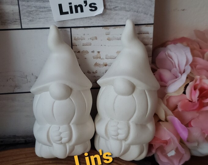 Bisque Handmade Gnome Small Napping Hand Made Ready to Paint Great as a ...