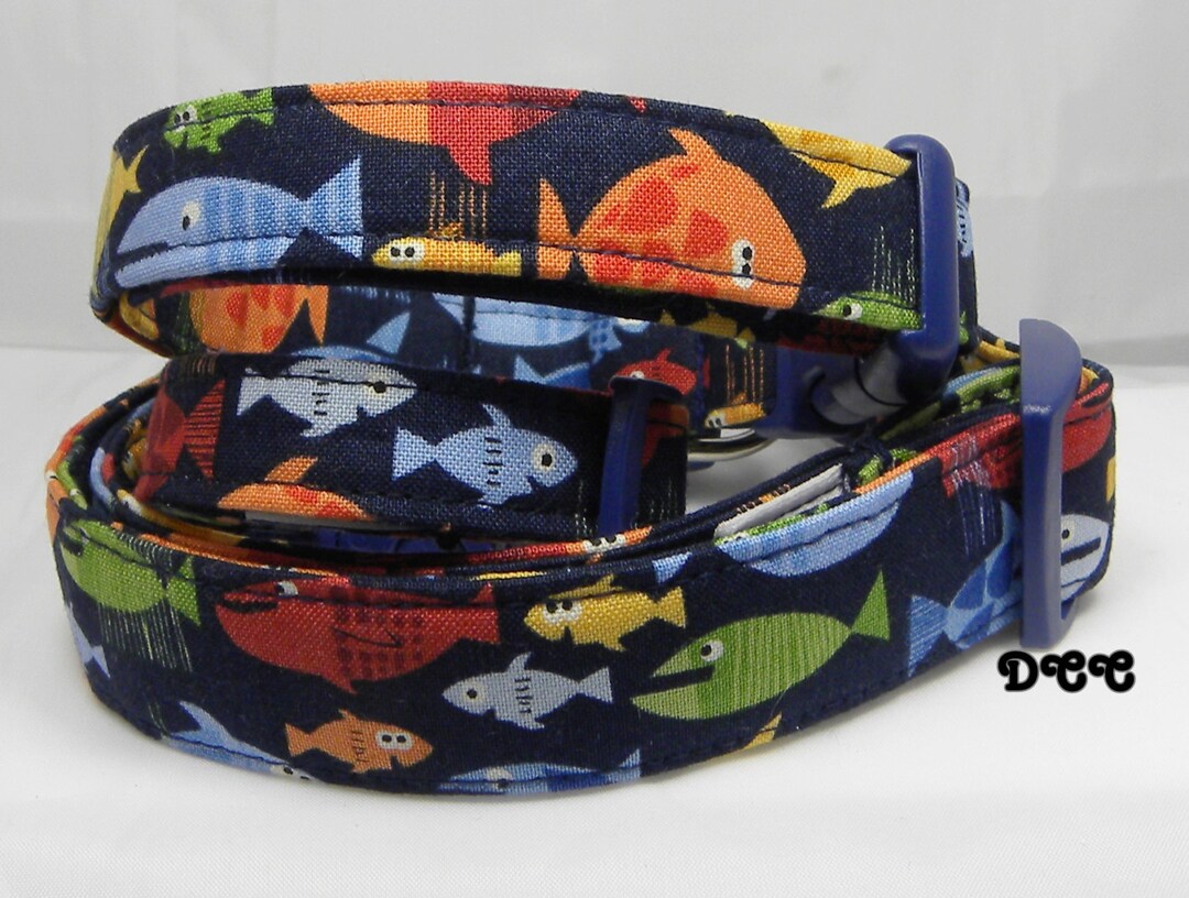 Dog Collar Gone Fishing Holiday Vacation Trout Bass Sports Fishing ...