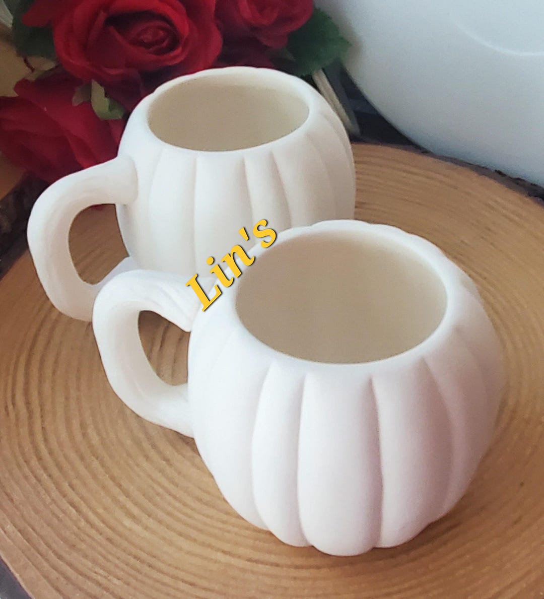 Bisque - Pumpkin Mugs - Last Ones - Ready to Paint - or Request to Have ...