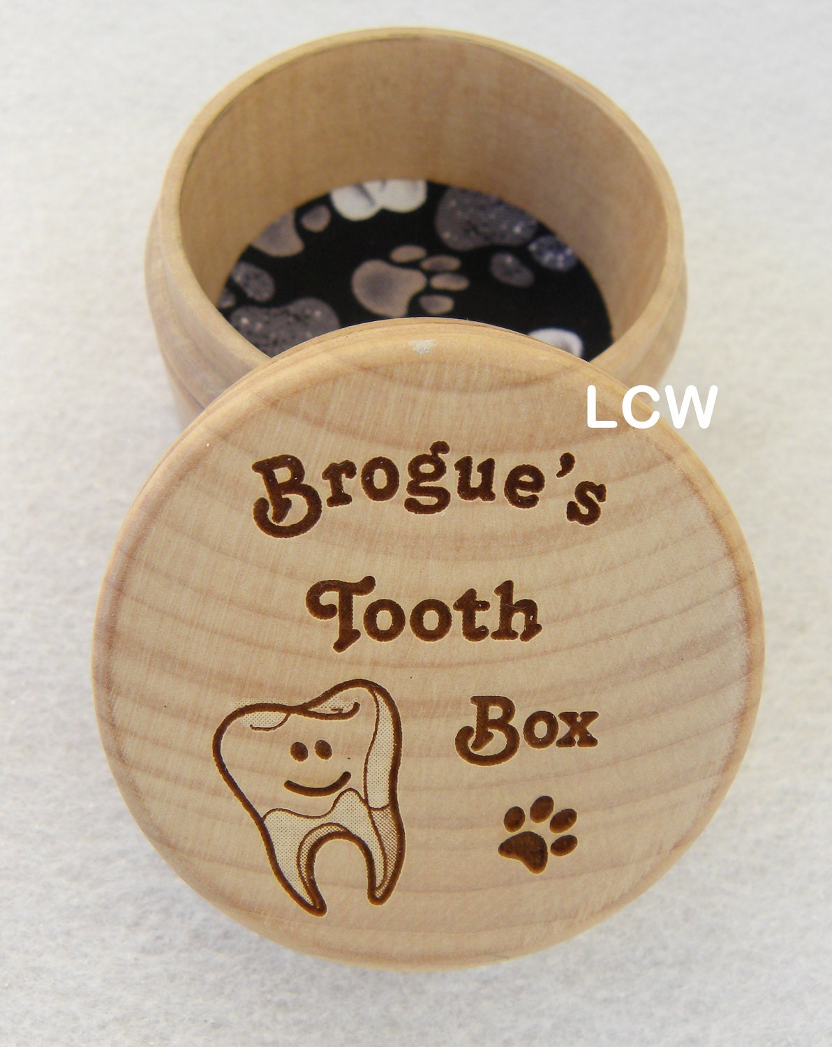 Dog Tooth Fairy Box Natural Wood Custom Personalized or Sealed - Etsy ...