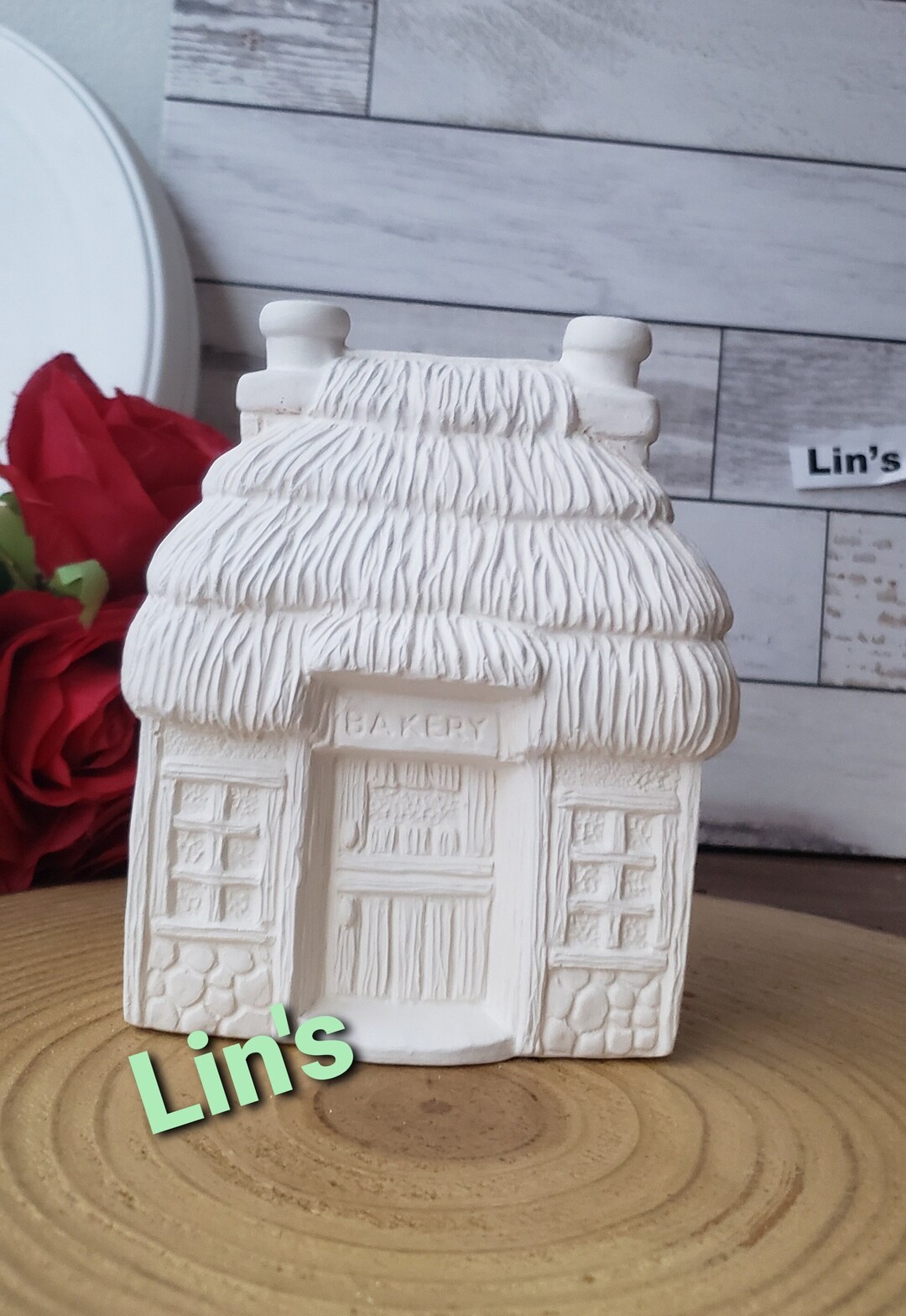 Bisque Bakery Shop From Dickens Village Series Great Detail Hand Made ...