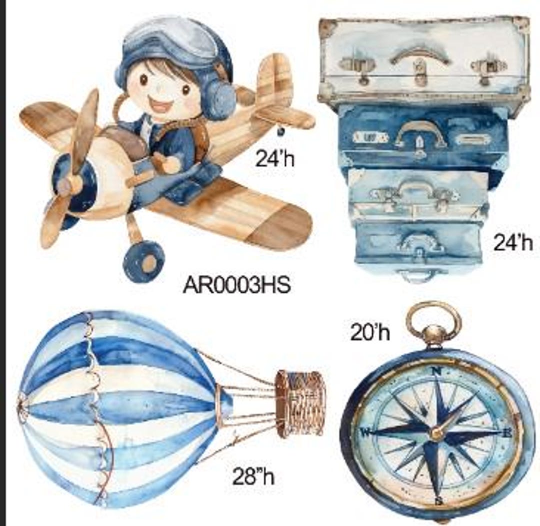 AR0003HS Airplane Blue Coroplast Cutouts Props Party Decorations - Etsy