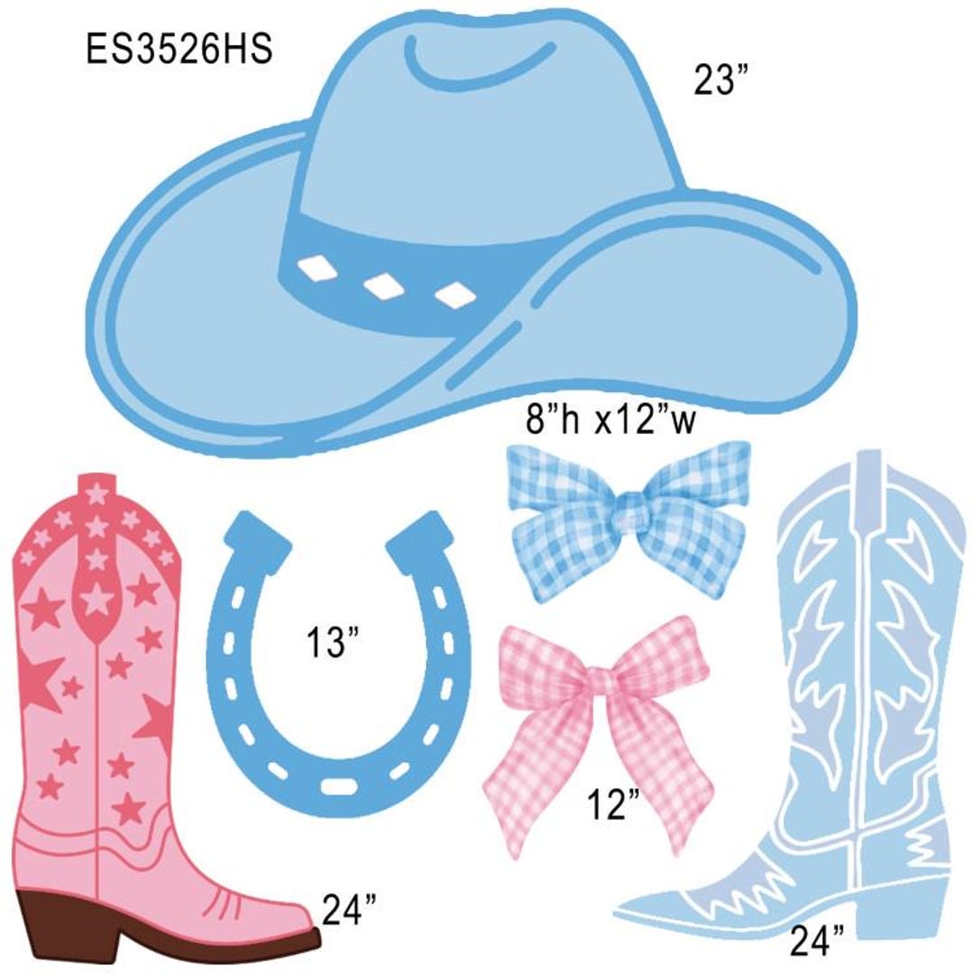 ES3526HS Wester Cowboy Coroplast Cutouts Props Party Decorations - Etsy