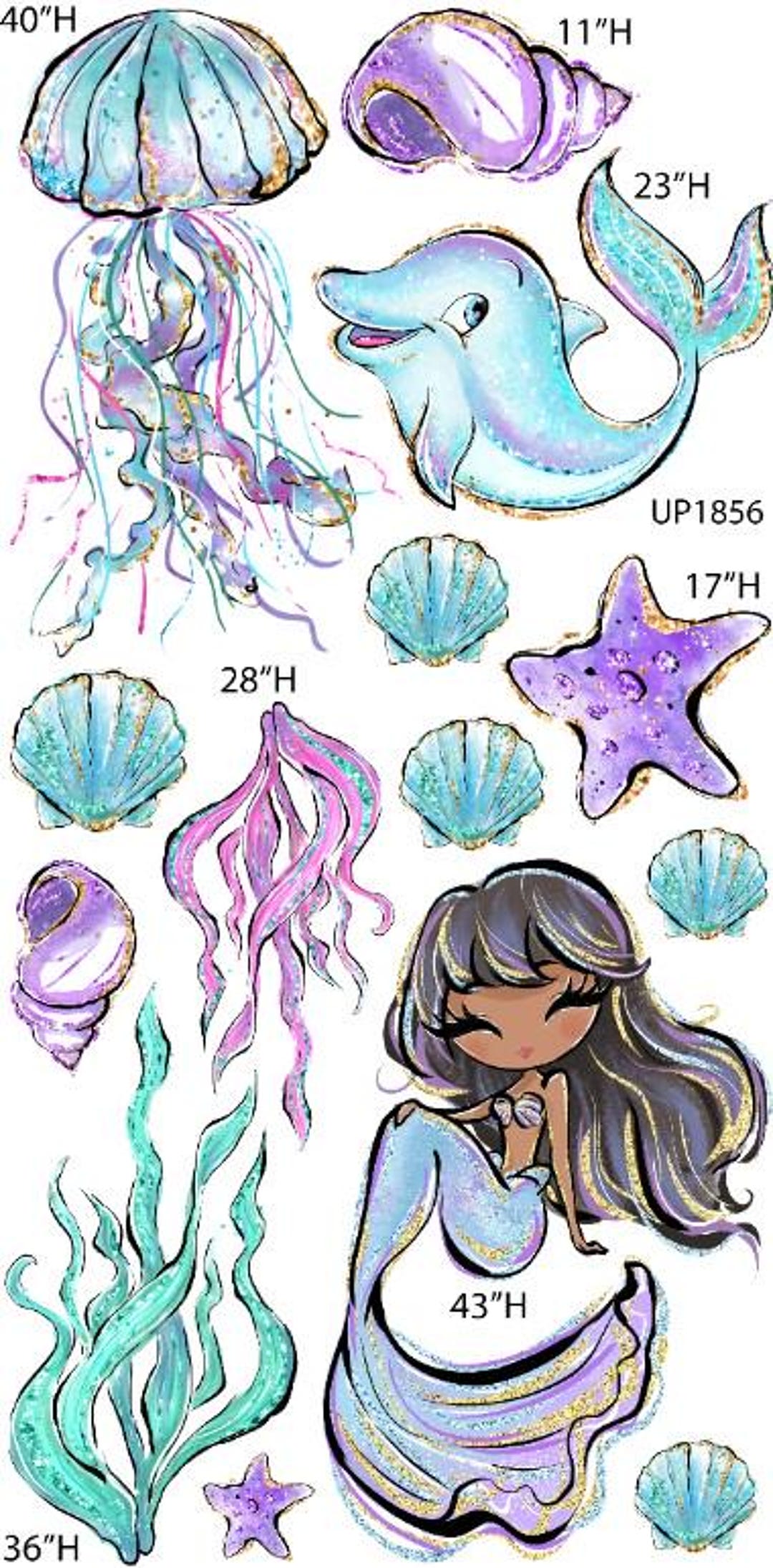 UP1856FS Mermaid Coroplast Cutouts Props Party Decorations - Etsy
