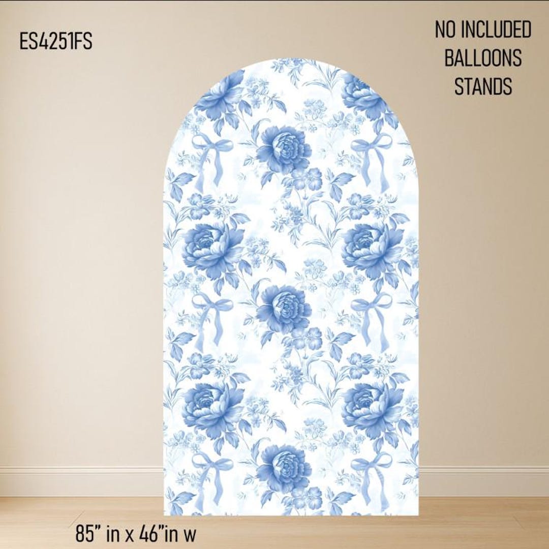 ES4251FS Backdrops Blue Floral Coroplast Cutouts Props Party ...