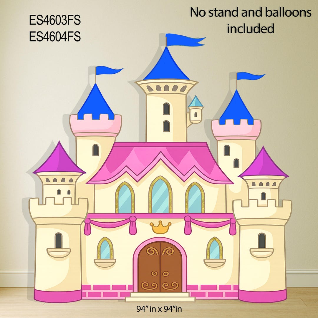 ES4603FS-ES4604FS Castle Beige & Pink Coroplast Cutouts Props Party ...