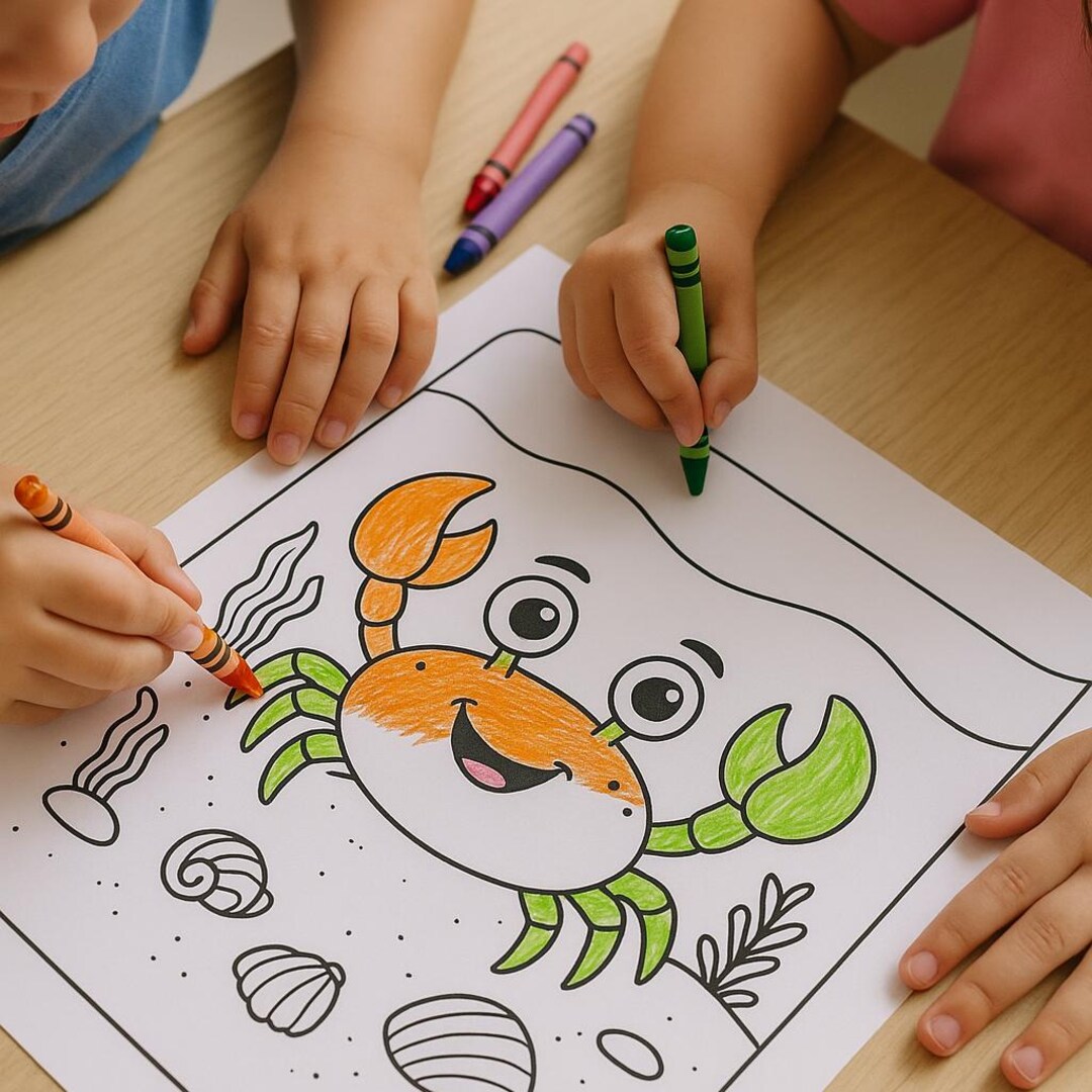 Beach Coloring Pages for Kids – Summer Digital Printable Activity Pack ...