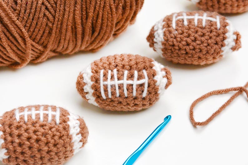 Mini Crochet Football Pattern • PDF Download, Game Day Decor - Etsy Canada