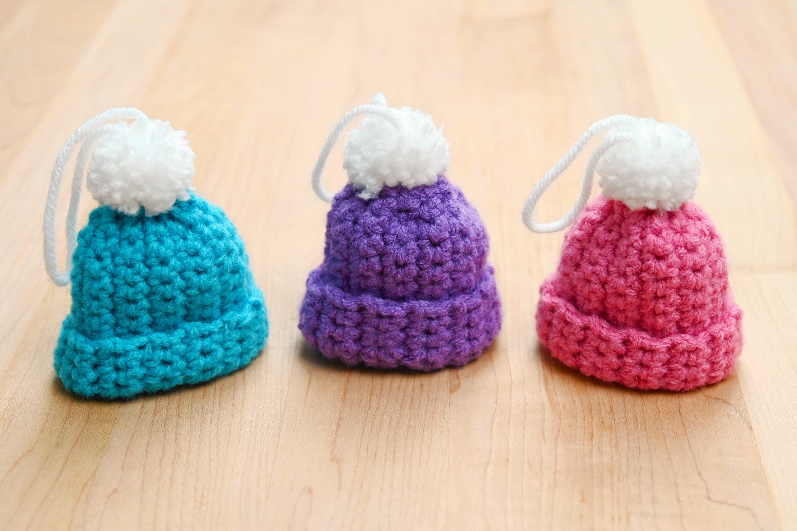 Mini Crochet Hat Ornament Pattern- DIY Christmas Tree Decoration PDF ...