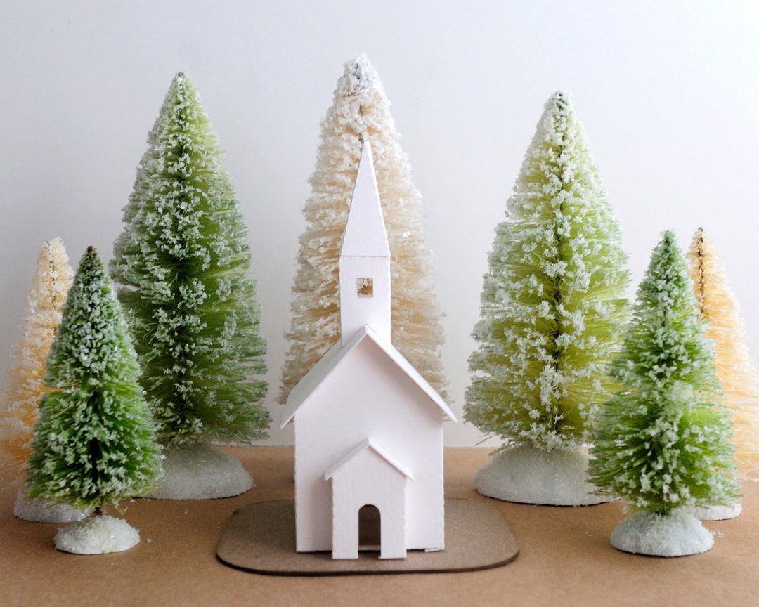 Putz Church Christmas Craft Kit Putz House Ornament Kit DIY Christmas ...