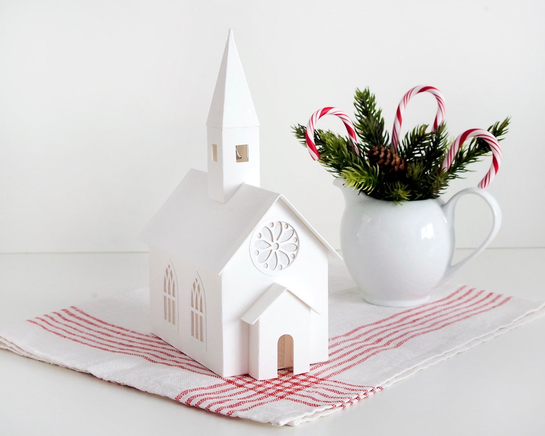 Rose Window Putz Church Christmas Craft Kit - Build + Decorate a Full ...