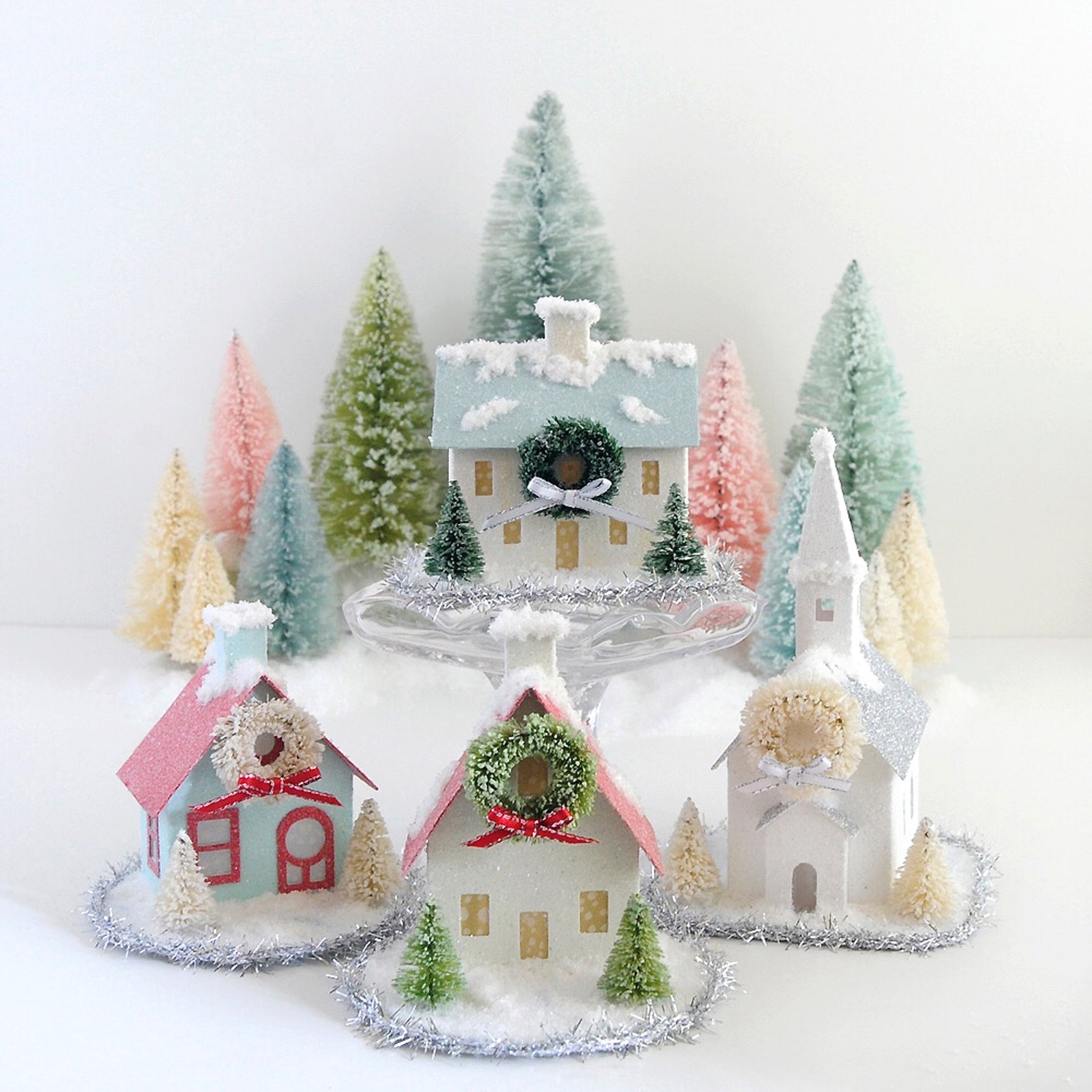 Putz Church Christmas Craft Kit Putz House Ornament Kit | Etsy