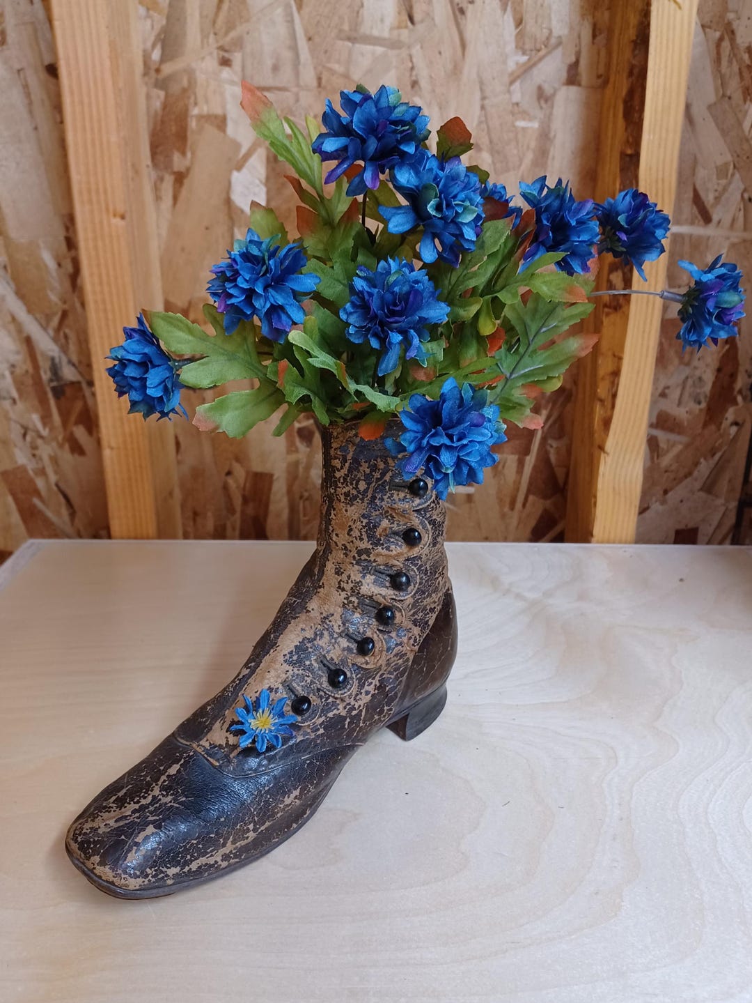 Antique Button Shoe Vase 1860s - Etsy