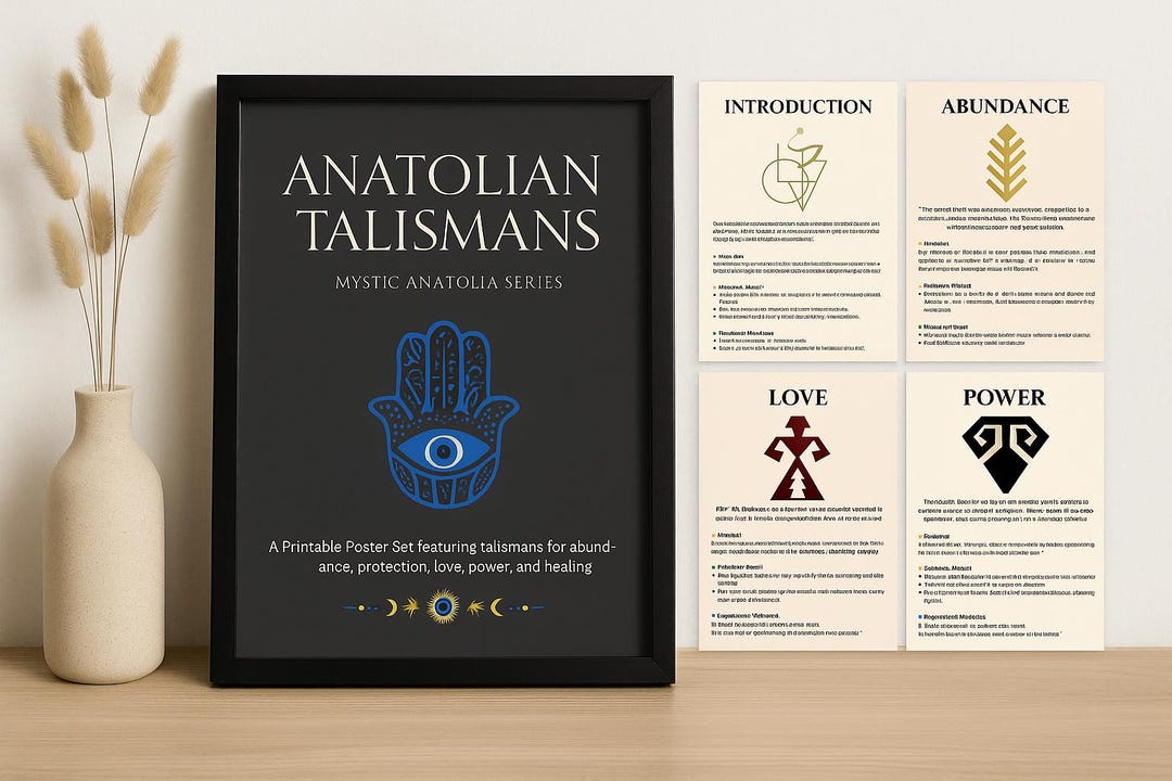 Mystic Anatolian Talismans Printable Poster Set – Turkish Charms for ...