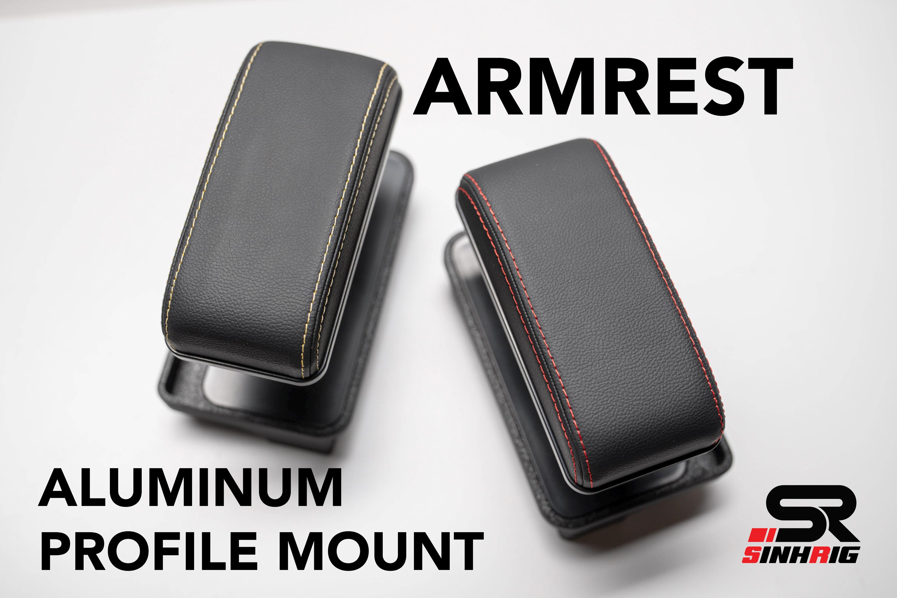 Trakracer Sim-lab Aluminum Profile Arm Rest - Contrast Stitching - Red ...