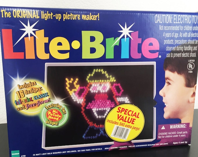 Vintage Lite Brite Game With Unused Art Sheet and Lots of Pegs 1990s ...