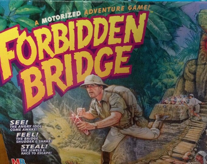 Vintage Forbidden Bridge Board Game MB Milton Bradley Complete 1992 90s ...