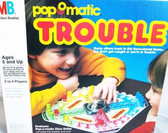 Vintage Pop O Matic Trouble 2000s Hasbro Board Game Complete - Etsy