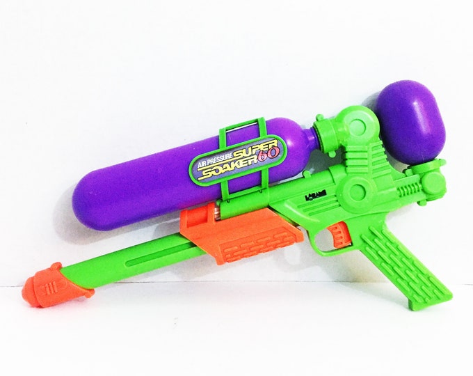 Vintage Larami Super Soaker 60 Green Purple Blaster Squirt Gun Water ...