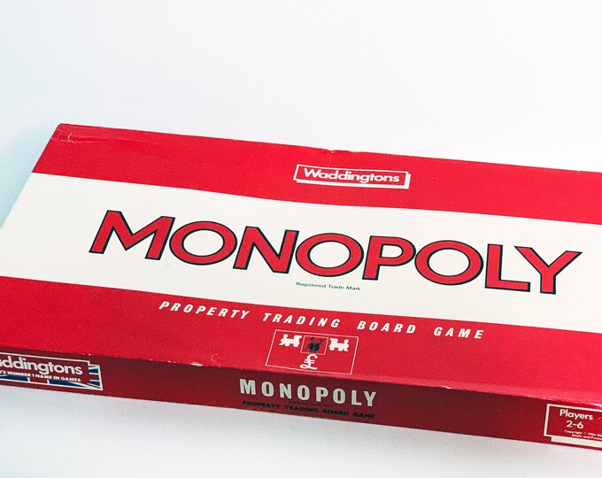 Vintage Monopoly Waddingtons British 1984 100% Complete Board Game 80s ...