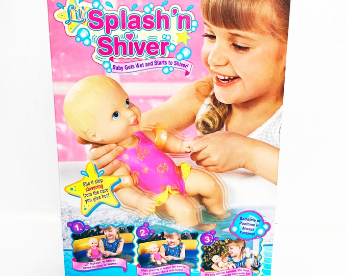 Vintage Lil Splash N Shiver Baby Doll Girl Rare 1997 90s Doll Toy Biz ...