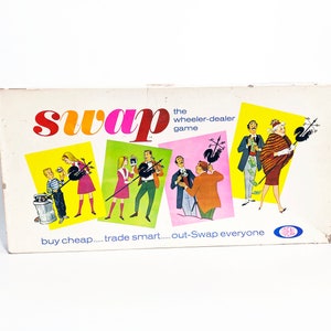 Vintage 1965 Swap Board Game by Ideal 100% Complete 1960s 60s Memory ...
