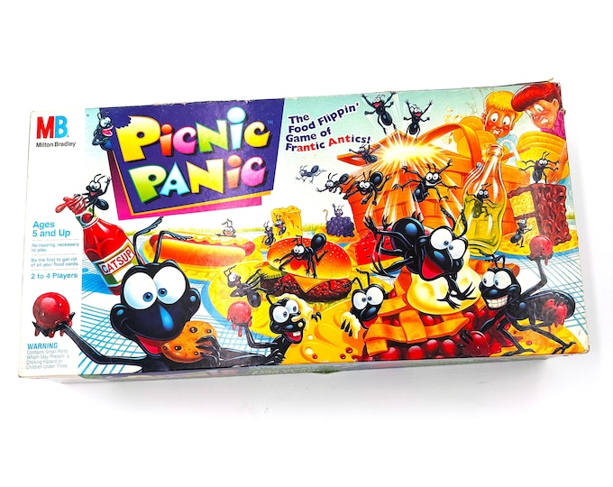 Vintage Picnic Panic Board Game Complete 1992 1990s Retro Toys Milton ...