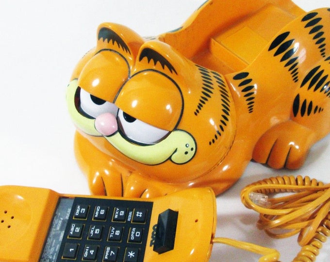 Vintage Tyco 1986 Garfield Telephone 1980s Land Line Home Phone Cartoon ...