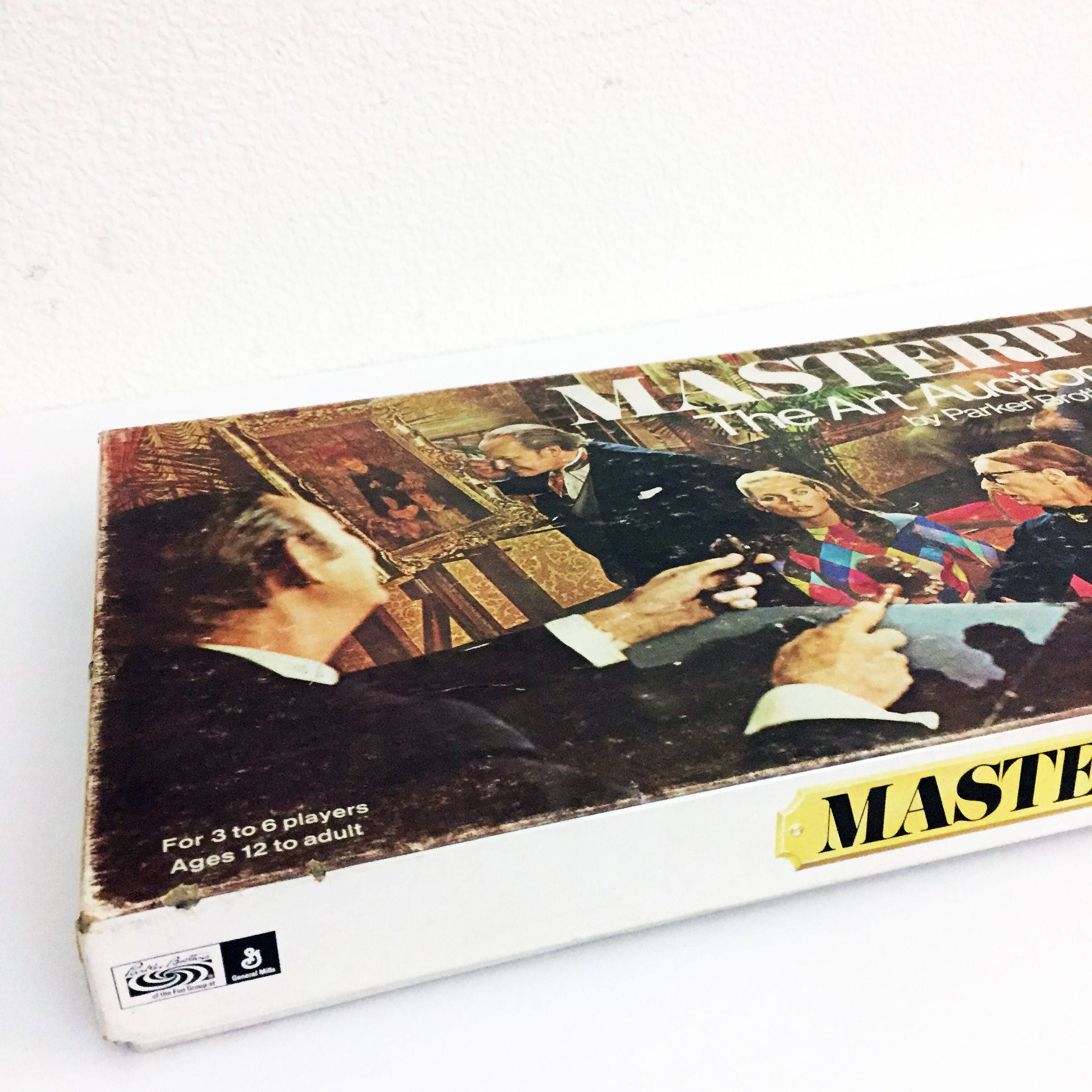 Vintage Masterpiece Art Auction Board Game Tested Complete 1970 Parker ...