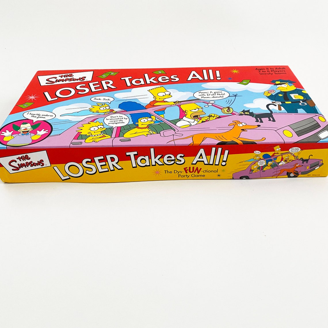 The Simpsons Loser Takes All Board Game Homer Bart 100% Complete in Box ...