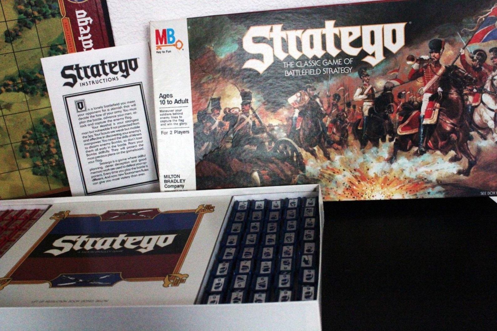Vintage Stratego Board Game by Milton Bradley 100% Complete 80s Games ...