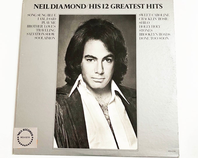 Vintage Neil Diamond His 12 Greatest Hits Album Vinyl LP Record ...