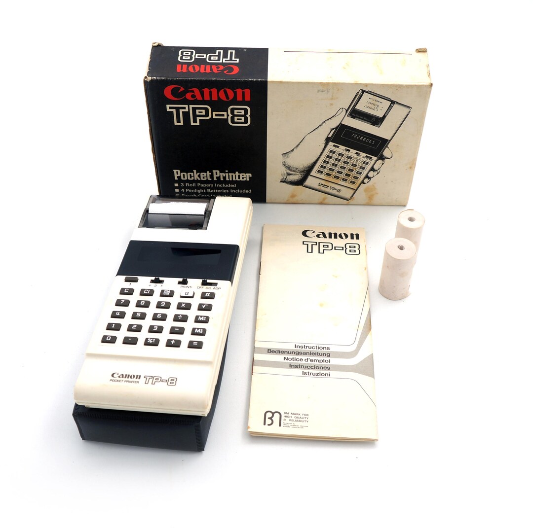 Vintage Canon TP-8 Pocket Printer 80's Thermal Printer - Etsy
