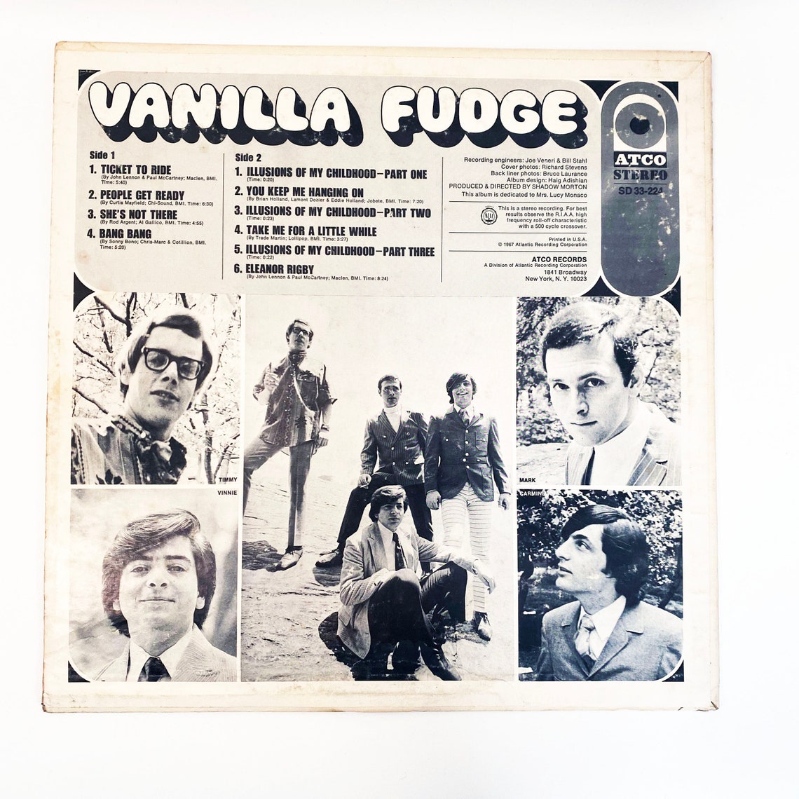 Vintage Original Vanilla Fudge Self Titled Vinyl Record LP Album 1967 ...