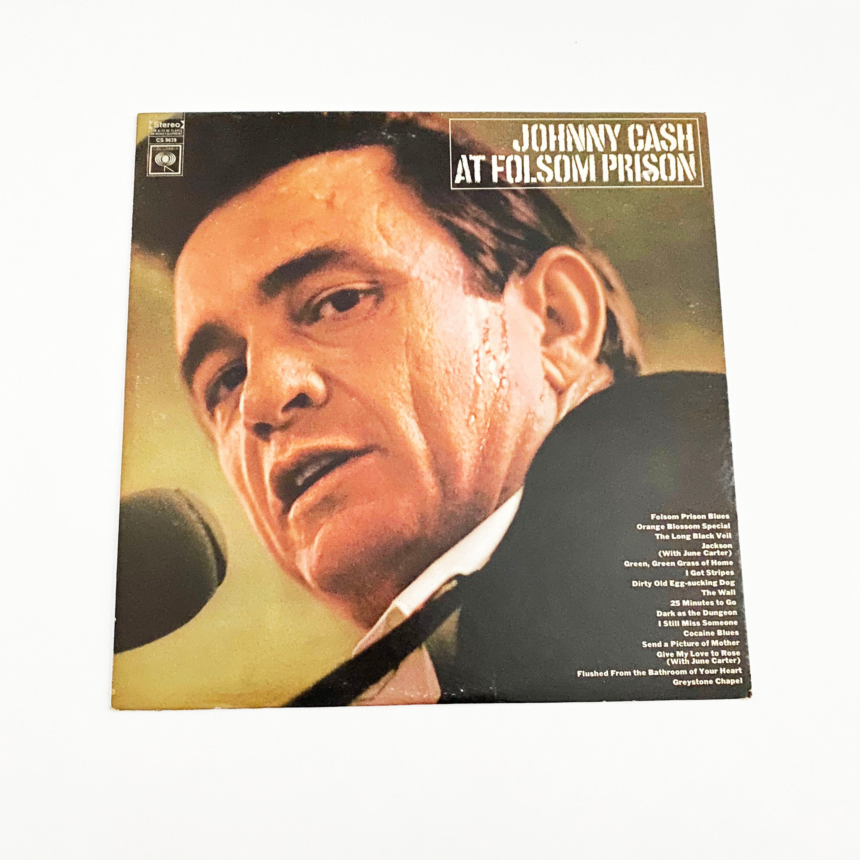 Vintage Johnny Cash At Folsom Prison Album Vinyl Lp Record 12 Original