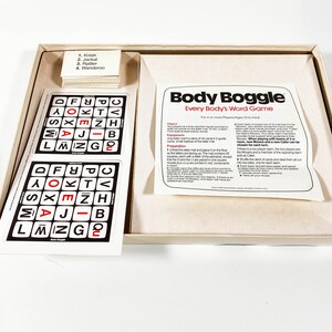 Vintage Body Boggle Board Game Complete 1984 80s Word Games - Etsy