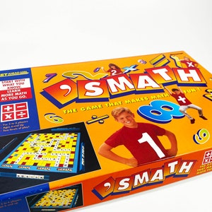 Vintage Smath Board Game 100% Complete 1999 90s Educational Math Game ...