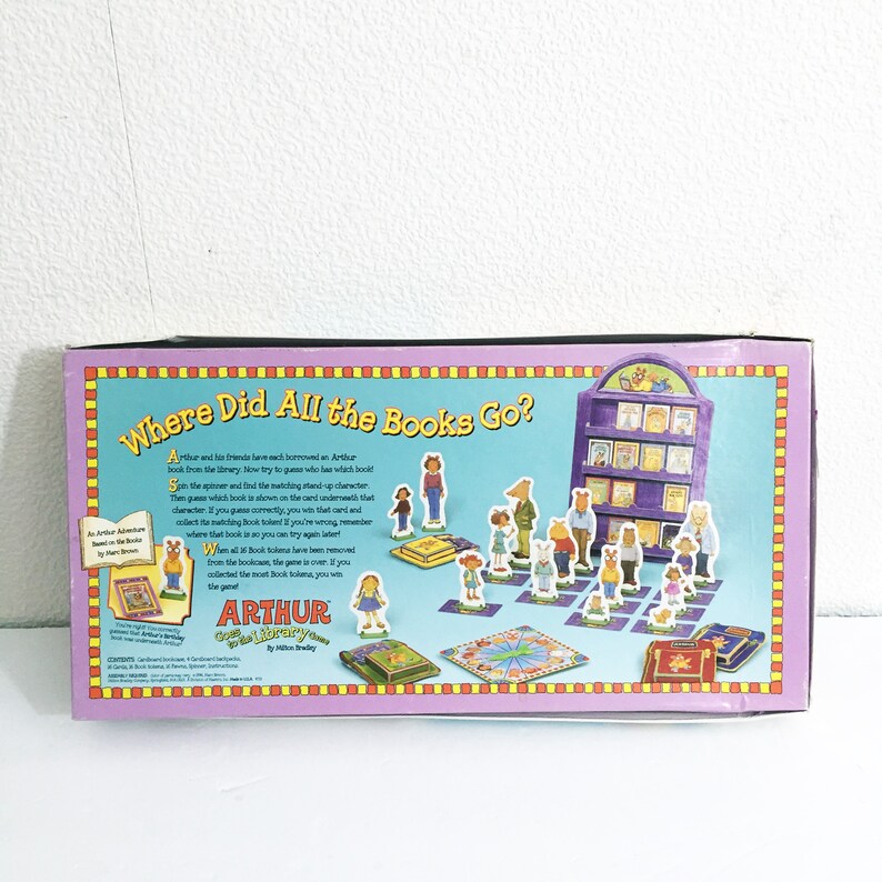 Vintage Arthur Goes to the Library Board Game Complete Milton Bradley ...