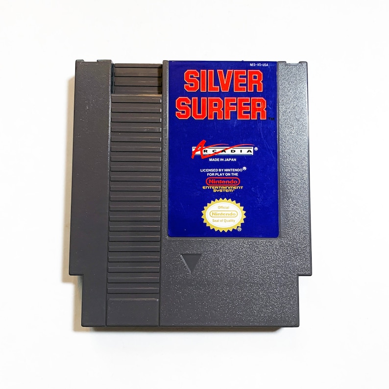 Vintage Nintendo NES Silver Surfer Video Game Original 1990 | Etsy